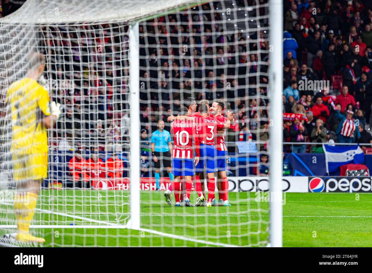 Madrid, Spain. 07th Nov, 2023. Atletico Madrid players (from L to R ...