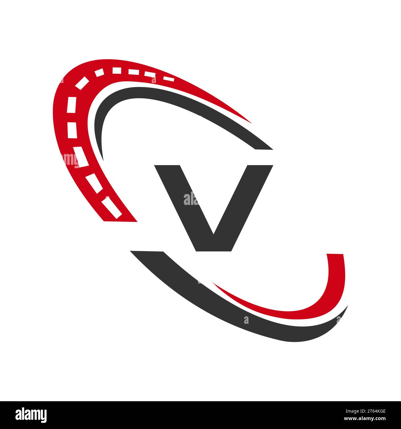 Letter V Transport Sign, Transportation Logo Design Template ...