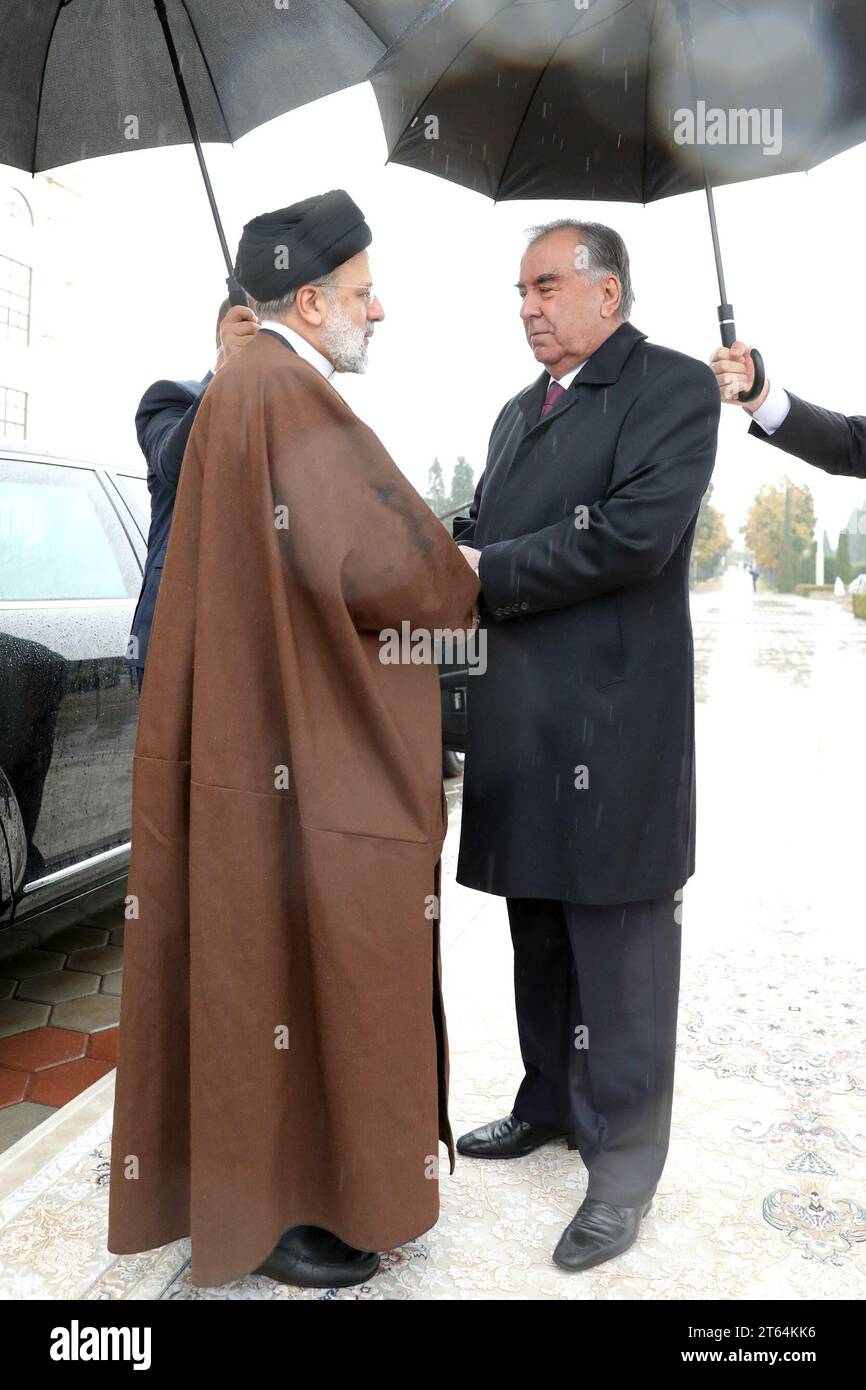 Dushanbe Tajikistan 8th Nov 2023 Tajikistans President Emomali