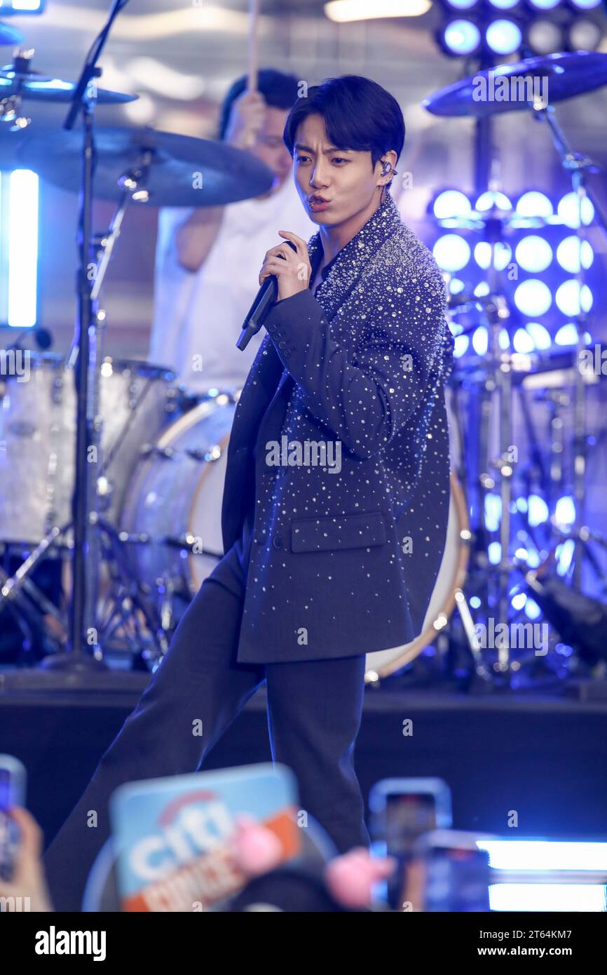 South Korean singer Jung Kook performs on NBC's "Today" show at ...