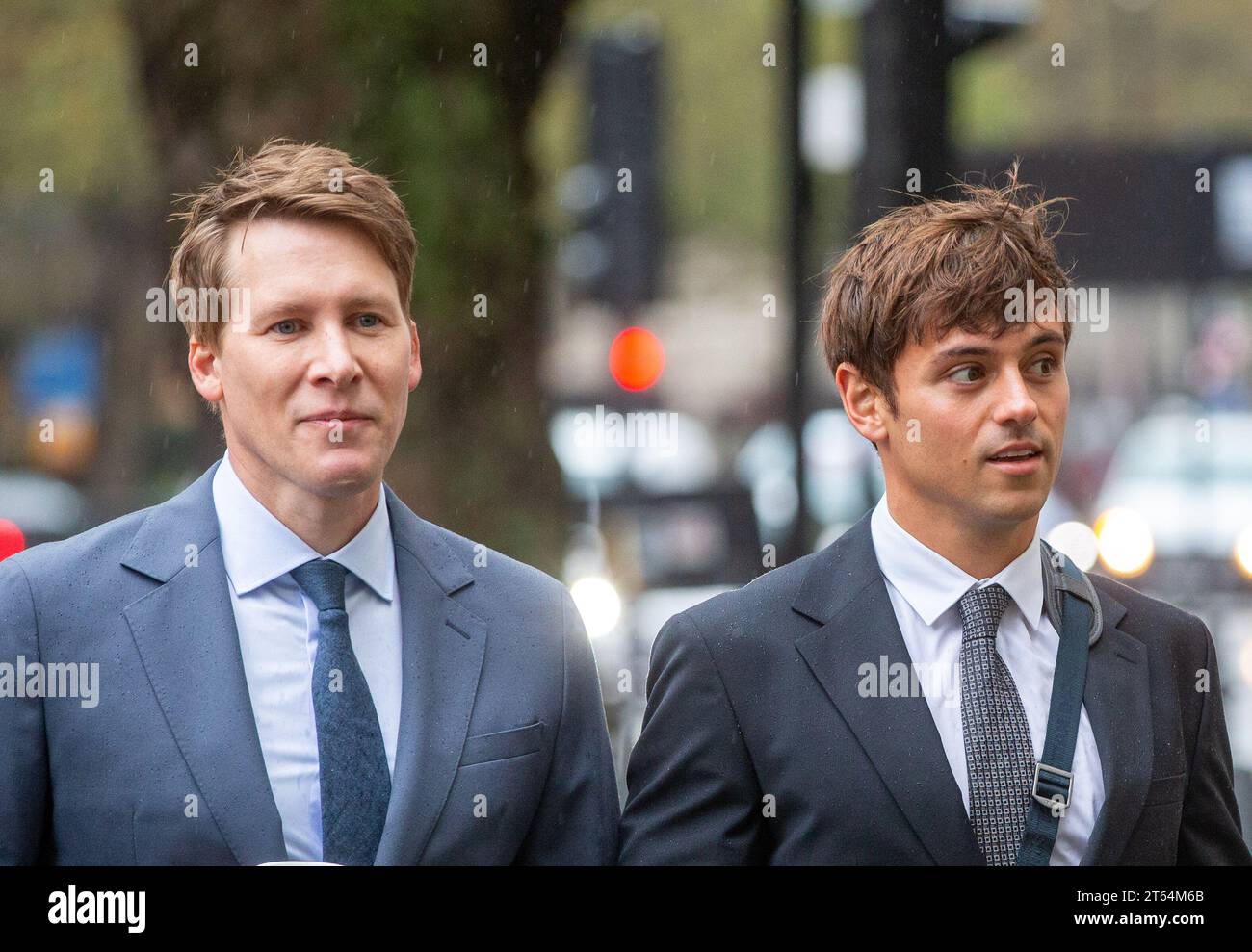 London, England, UK. 8th Nov, 2023. DUSTIN LANCE BLACK (left) arrives ...