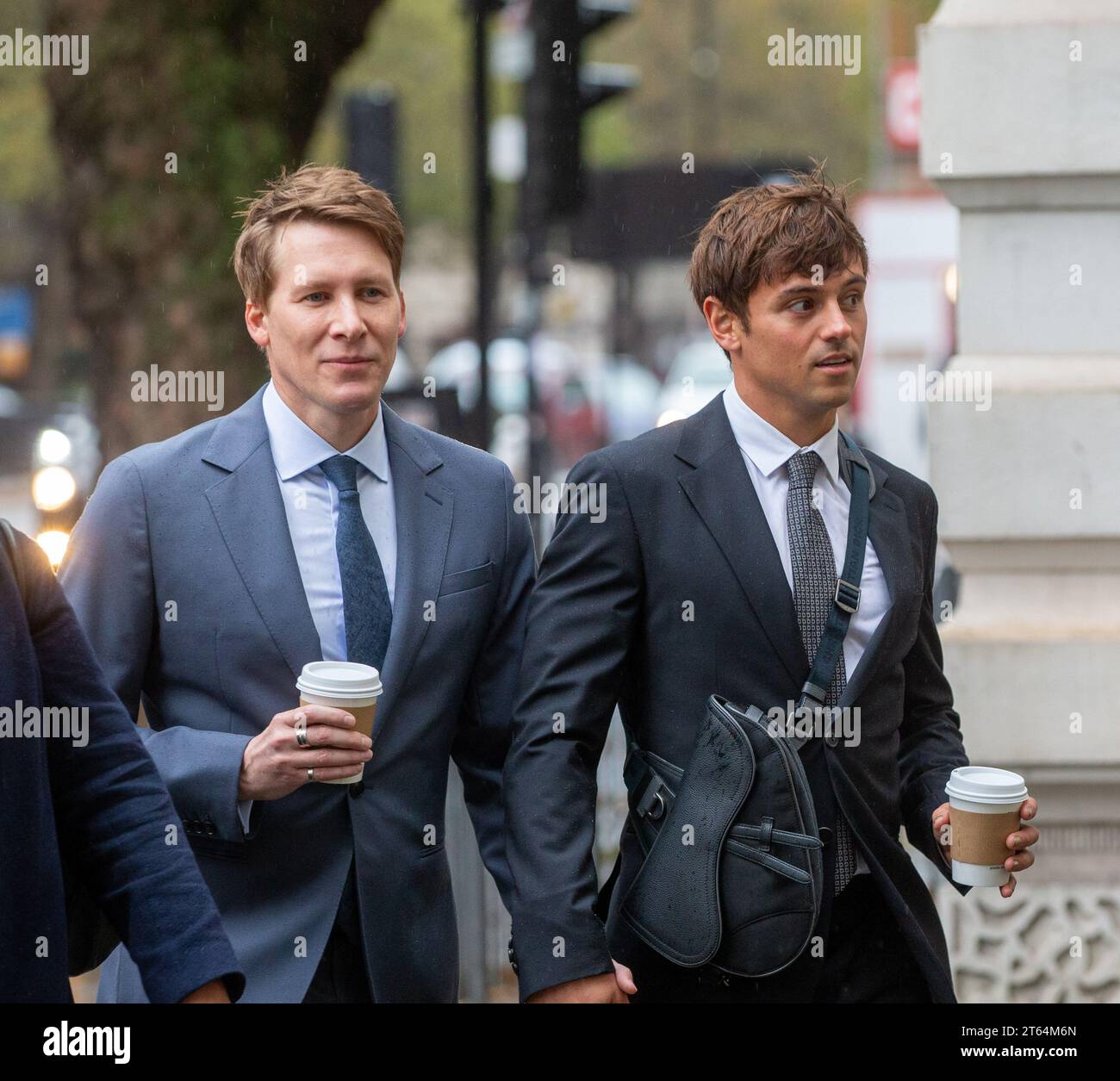 London, England, UK. 8th Nov, 2023. DUSTIN LANCE BLACK (left) arrives ...