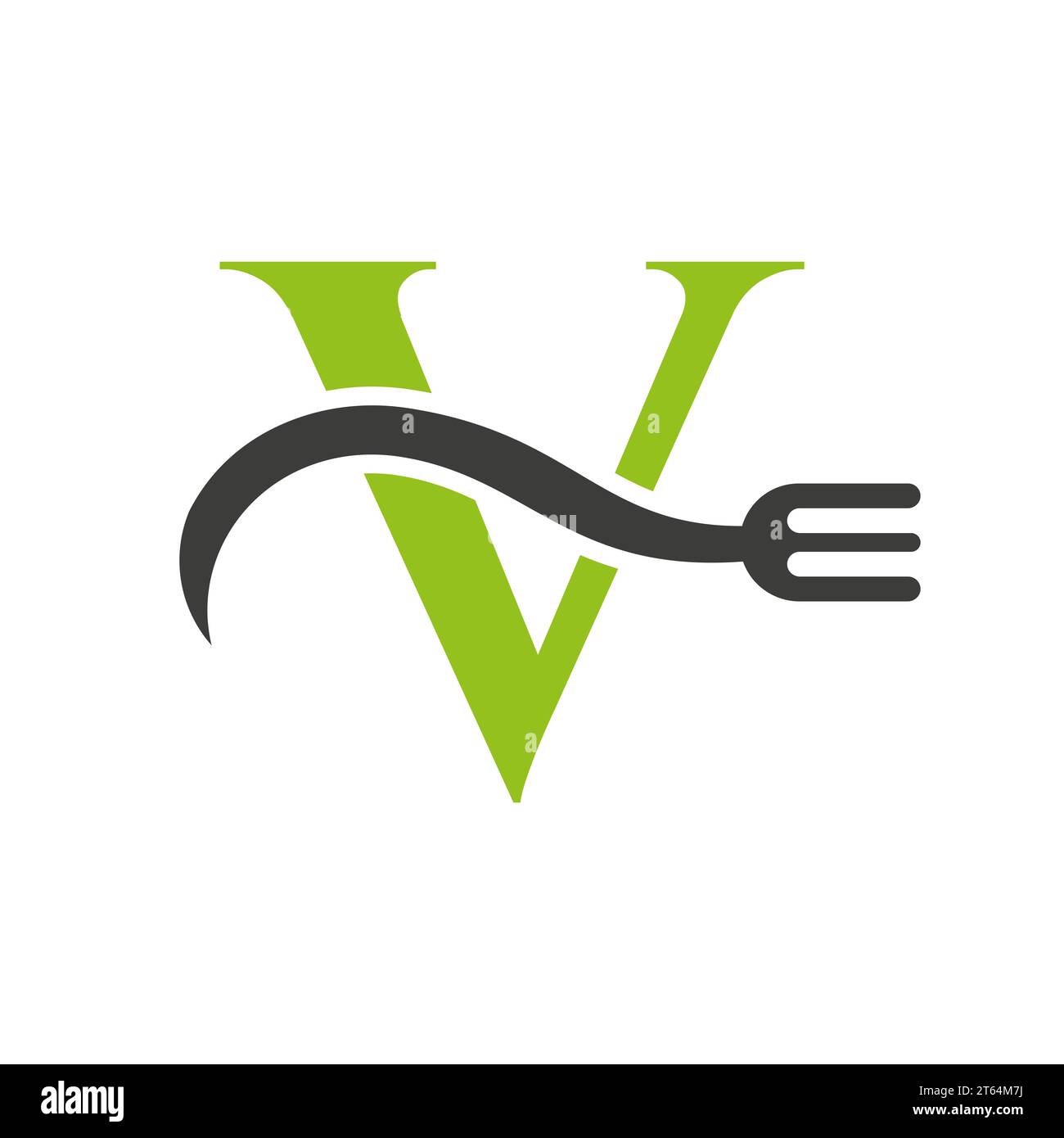V restaurant logo hi-res stock photography and images - Alamy