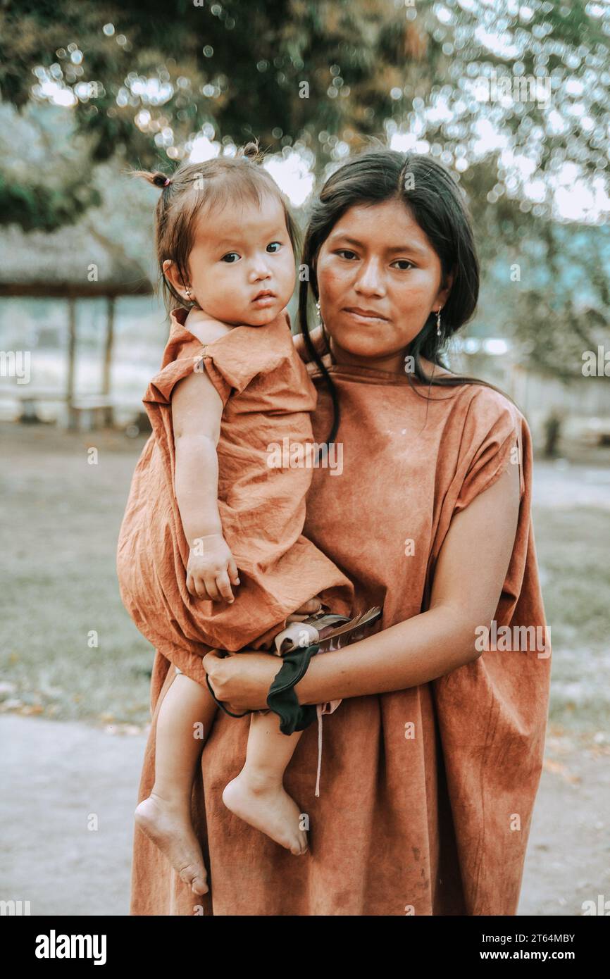 July 29, 2010 Chanchamayo, Peru. Girl from the jungle of Peru Stock ...
