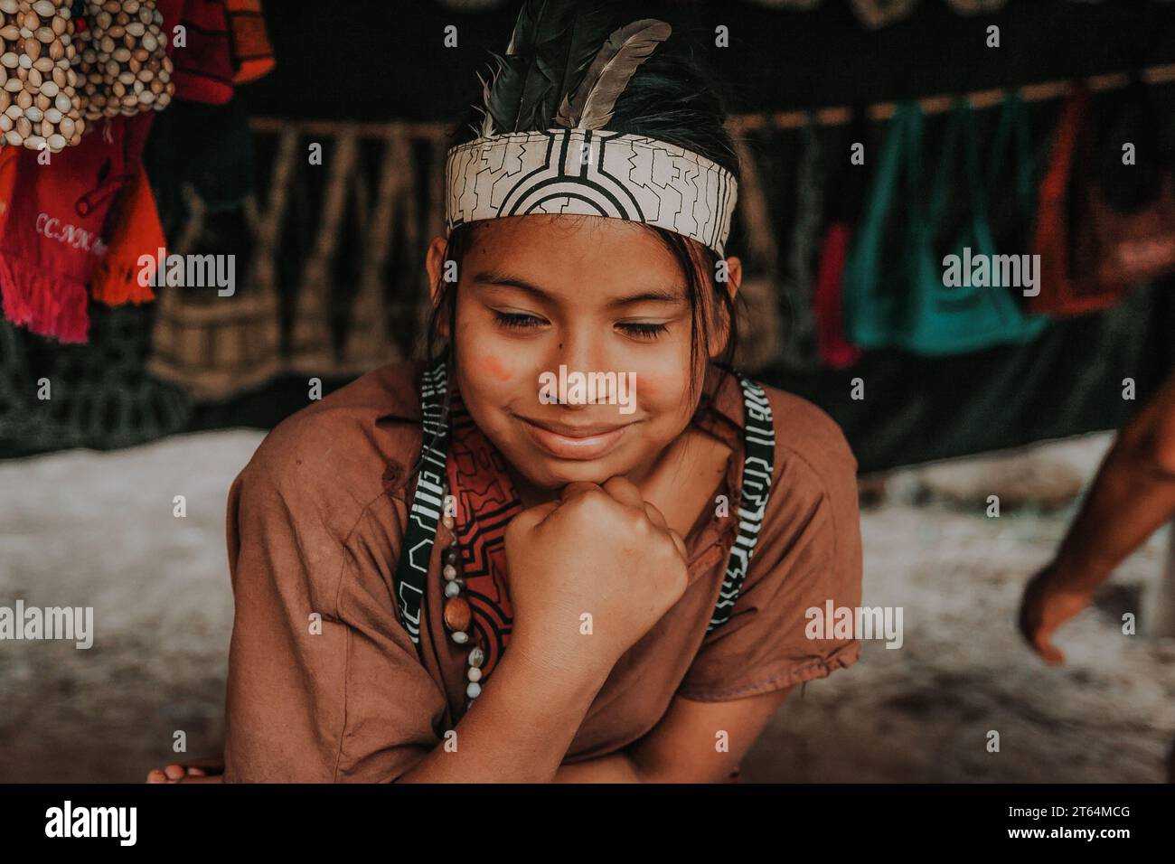 July 29, 2010 Chanchamayo, Peru. Girl from the jungle of Peru Stock ...