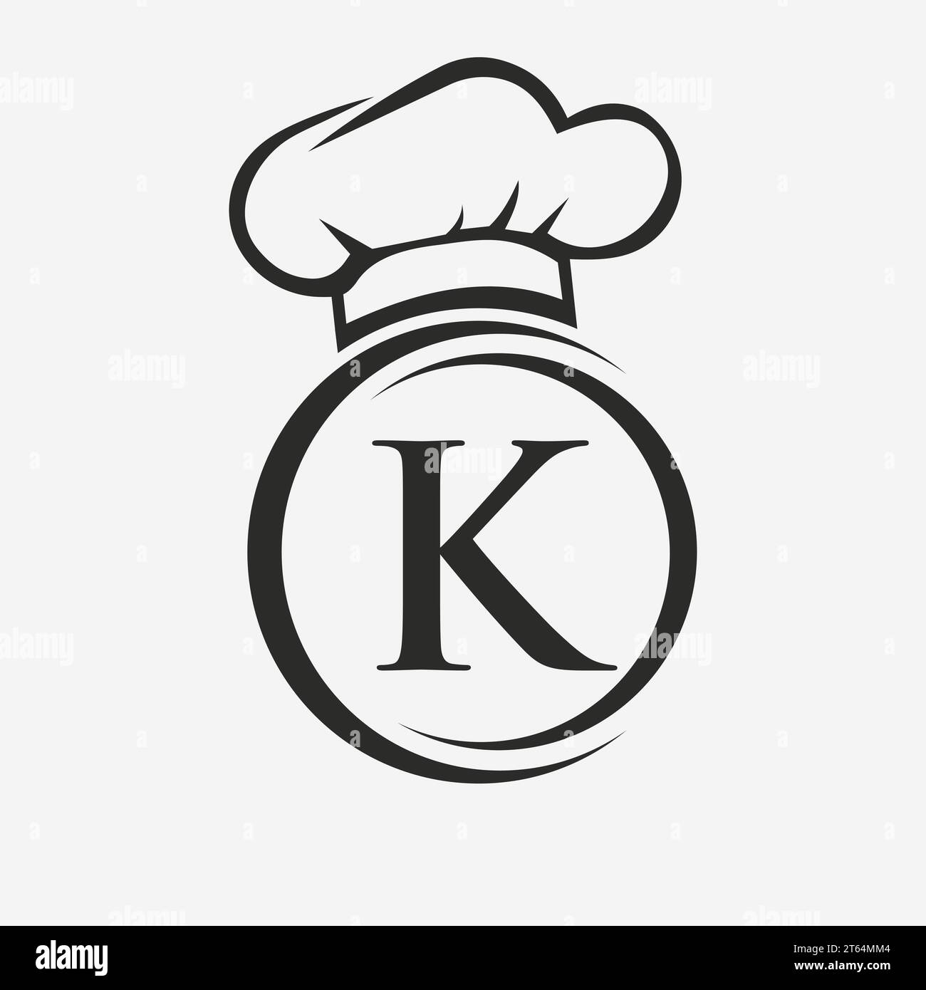 Letter K Restaurant Logo Template. Restaurant Logo Concept with Chef ...
