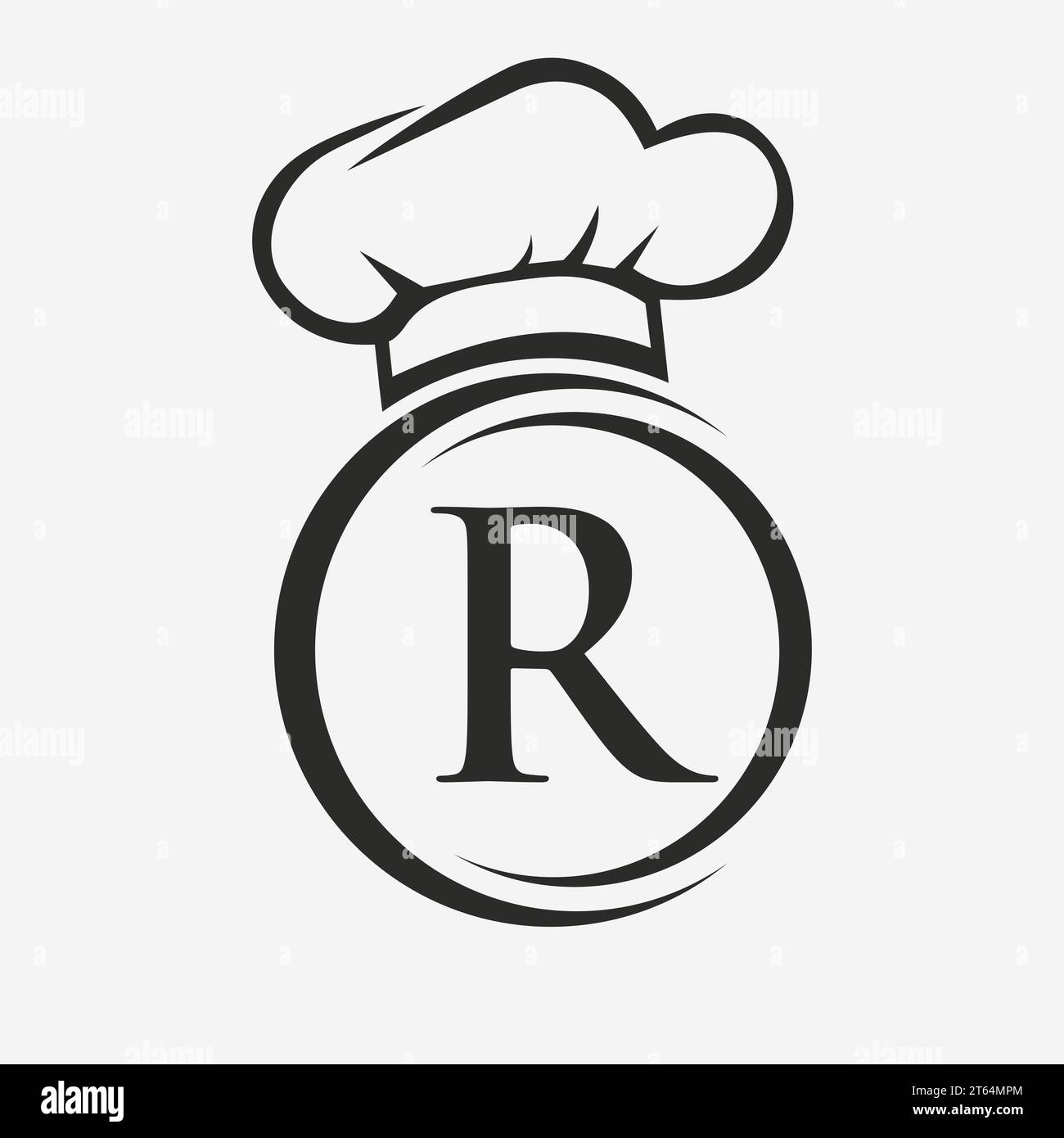 Letter R Restaurant Logo Template. Restaurant Logo Concept with Chef ...