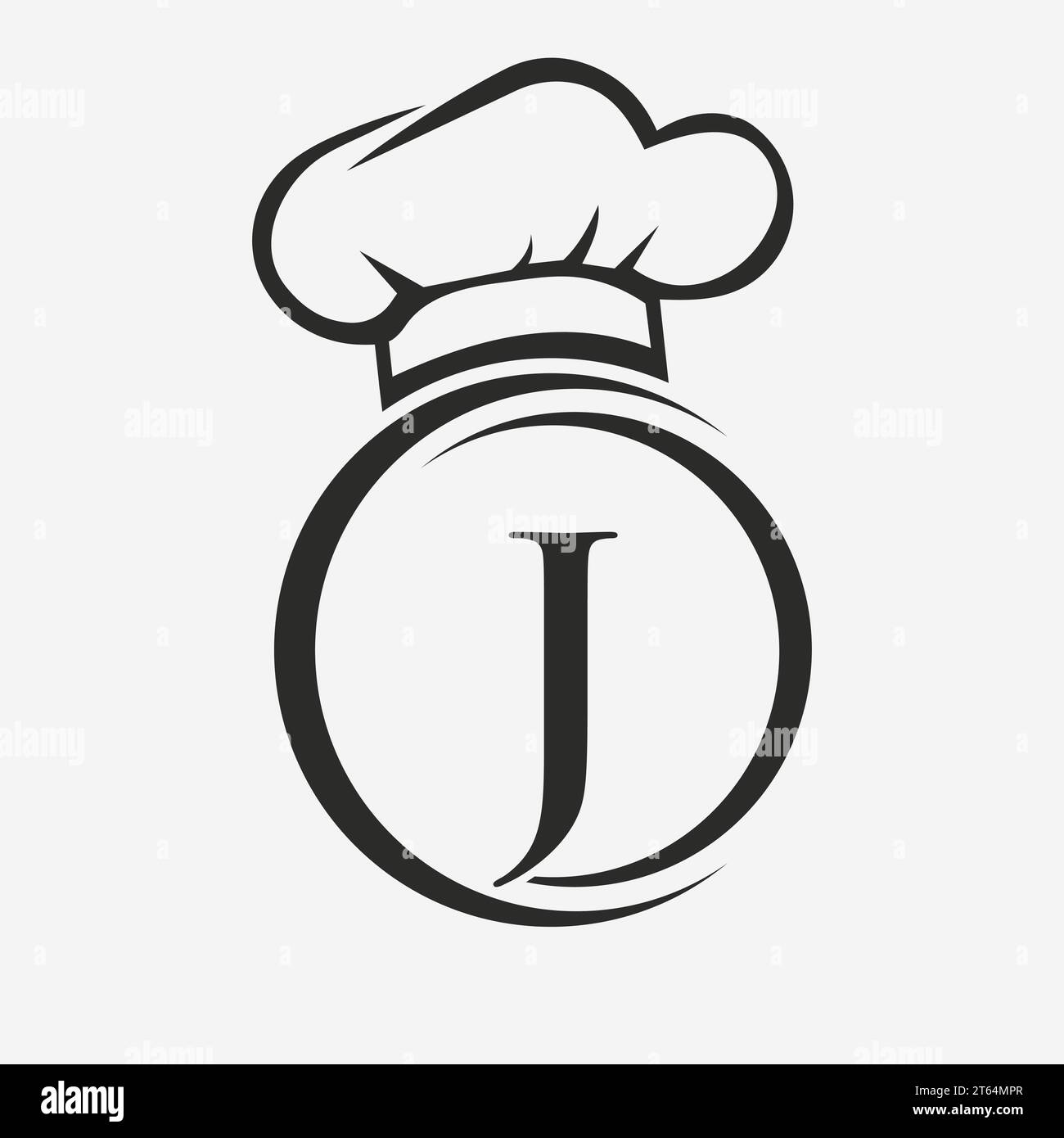 Letter J Restaurant Logo Template. Restaurant Logo Concept with Chef ...