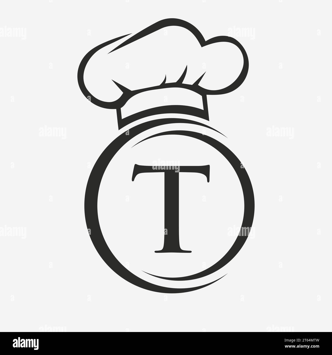 Letter T Restaurant Logo Template. Restaurant Logo Concept with Chef ...