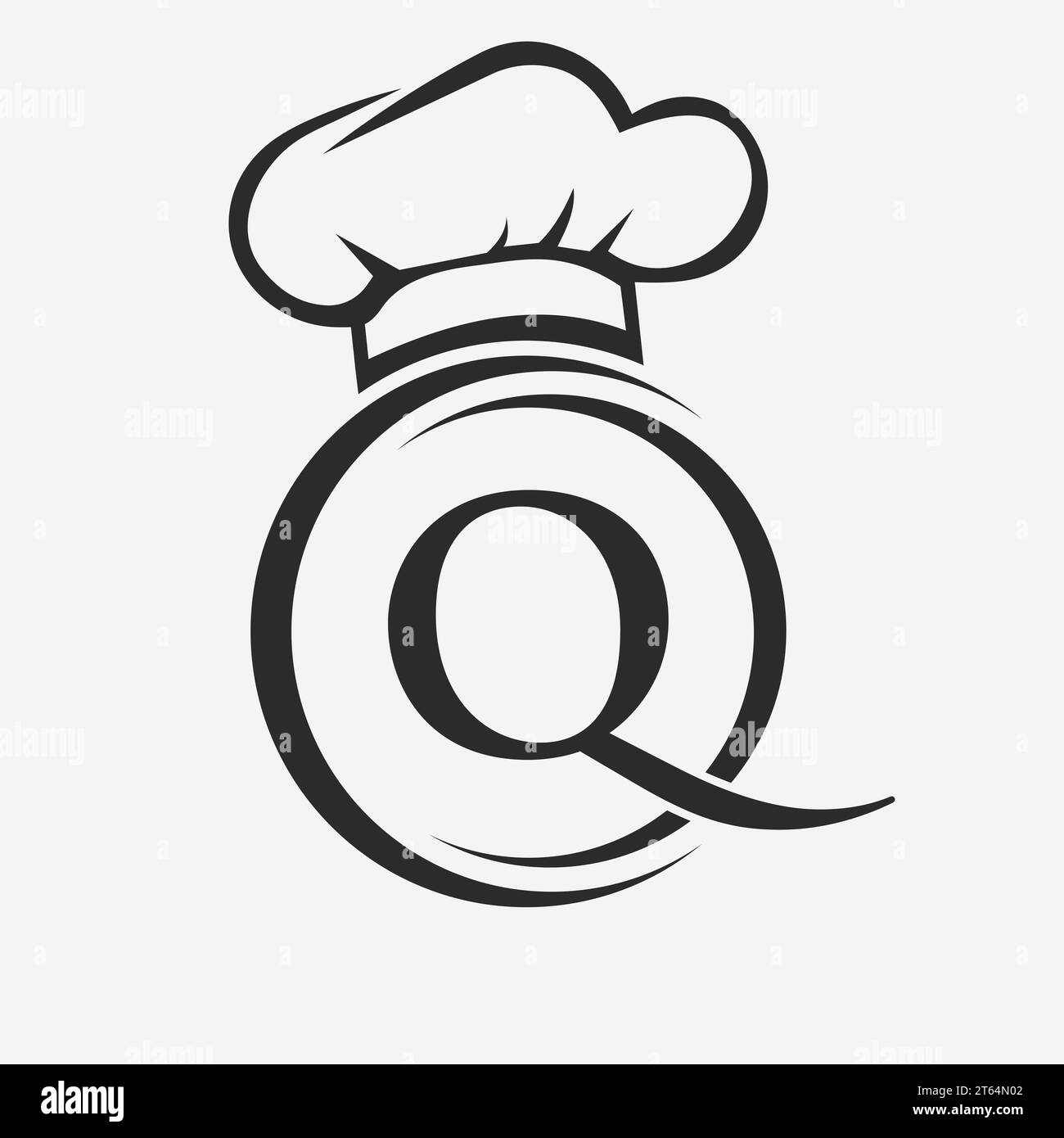 Letter Q Restaurant Logo Template. Restaurant Logo Concept with Chef ...
