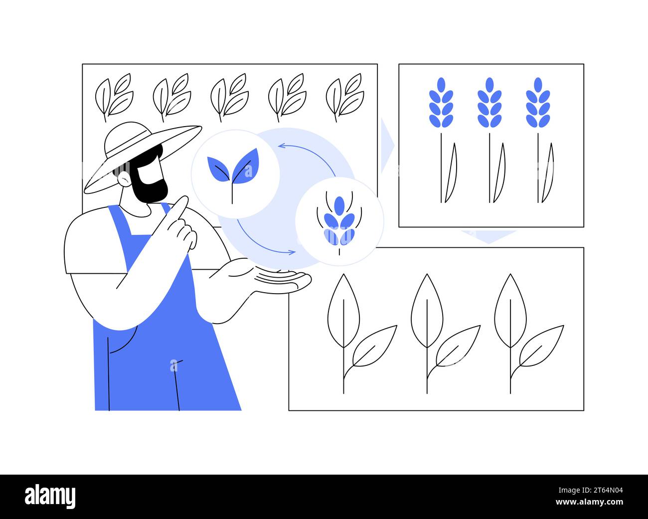 Rotating crops isolated cartoon vector illustrations Stock Vector Image ...