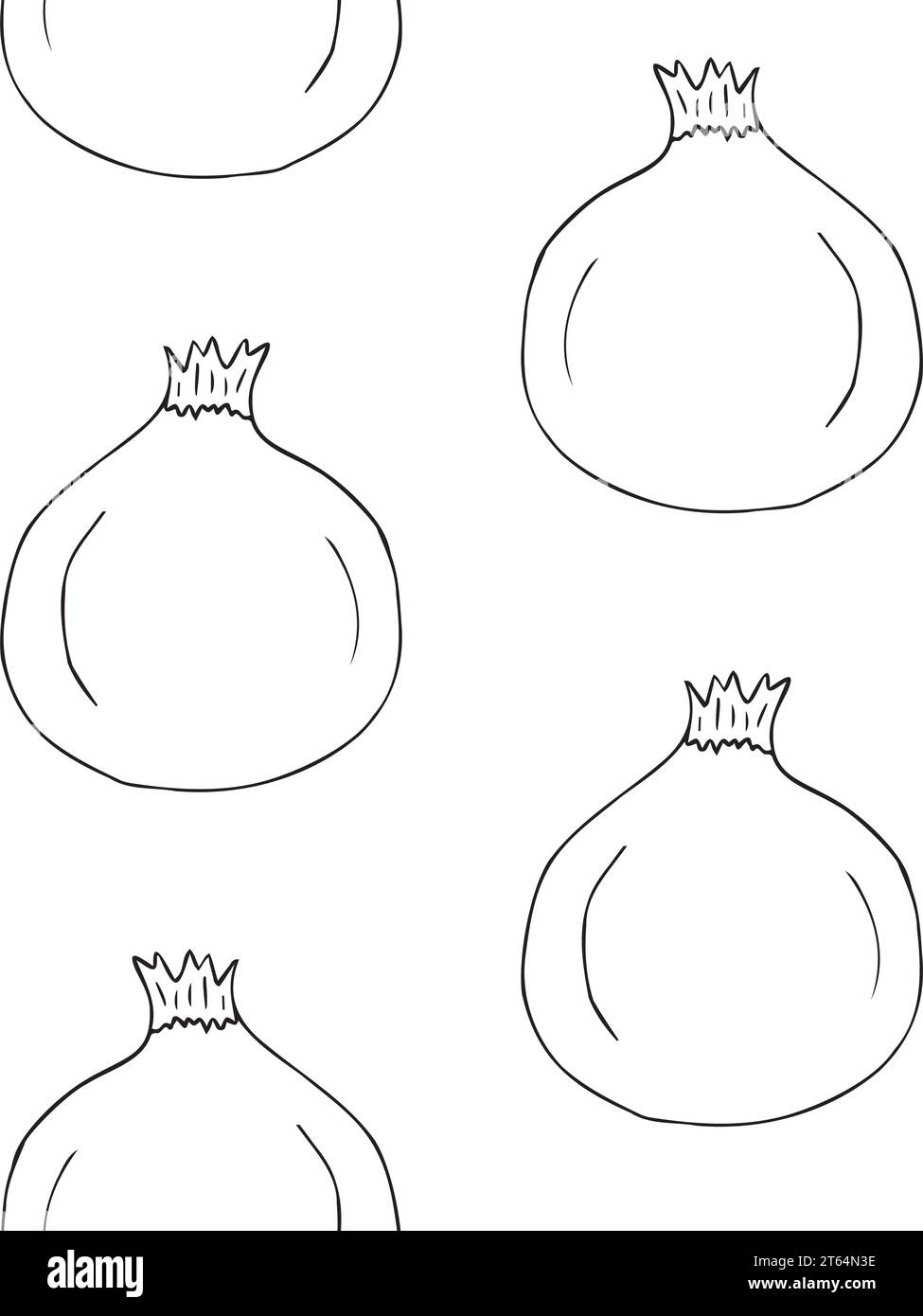 Vector seamless pattern of hand drawn pomegranate Stock Vector Image ...
