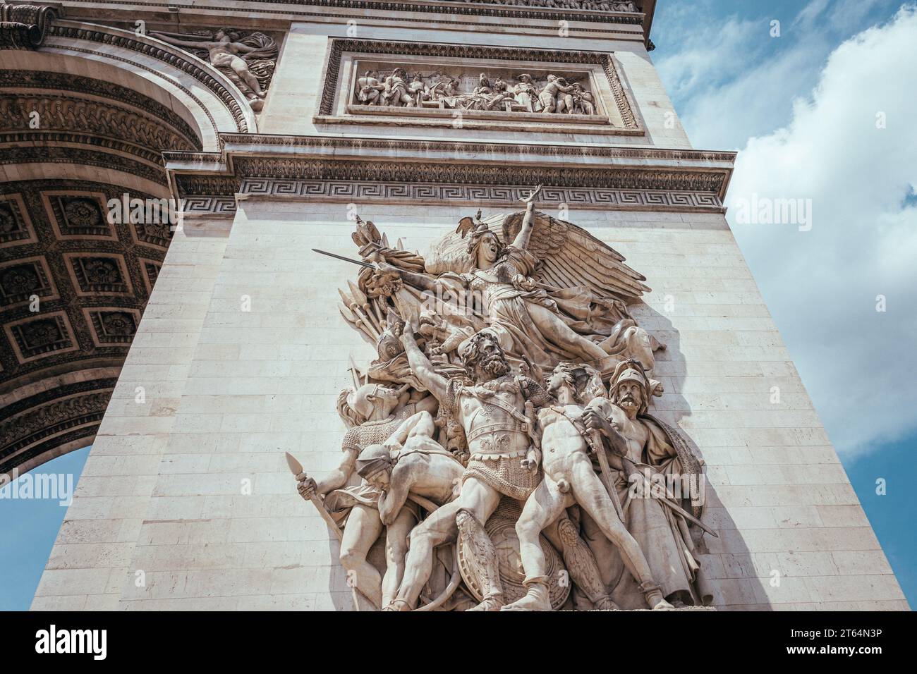 Aerial arch de triomphe paris sunset hi-res stock photography and ...