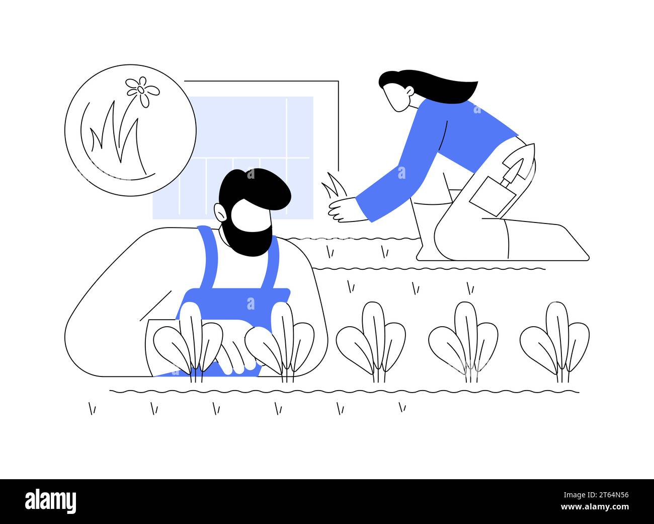 Planting cover crops isolated cartoon vector illustrations Stock Vector ...