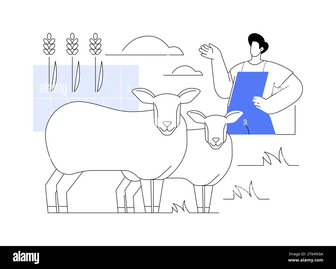 Integrating Livestock And Crops Isolated Cartoon Vector Illustrations Stock Vector Image And Art