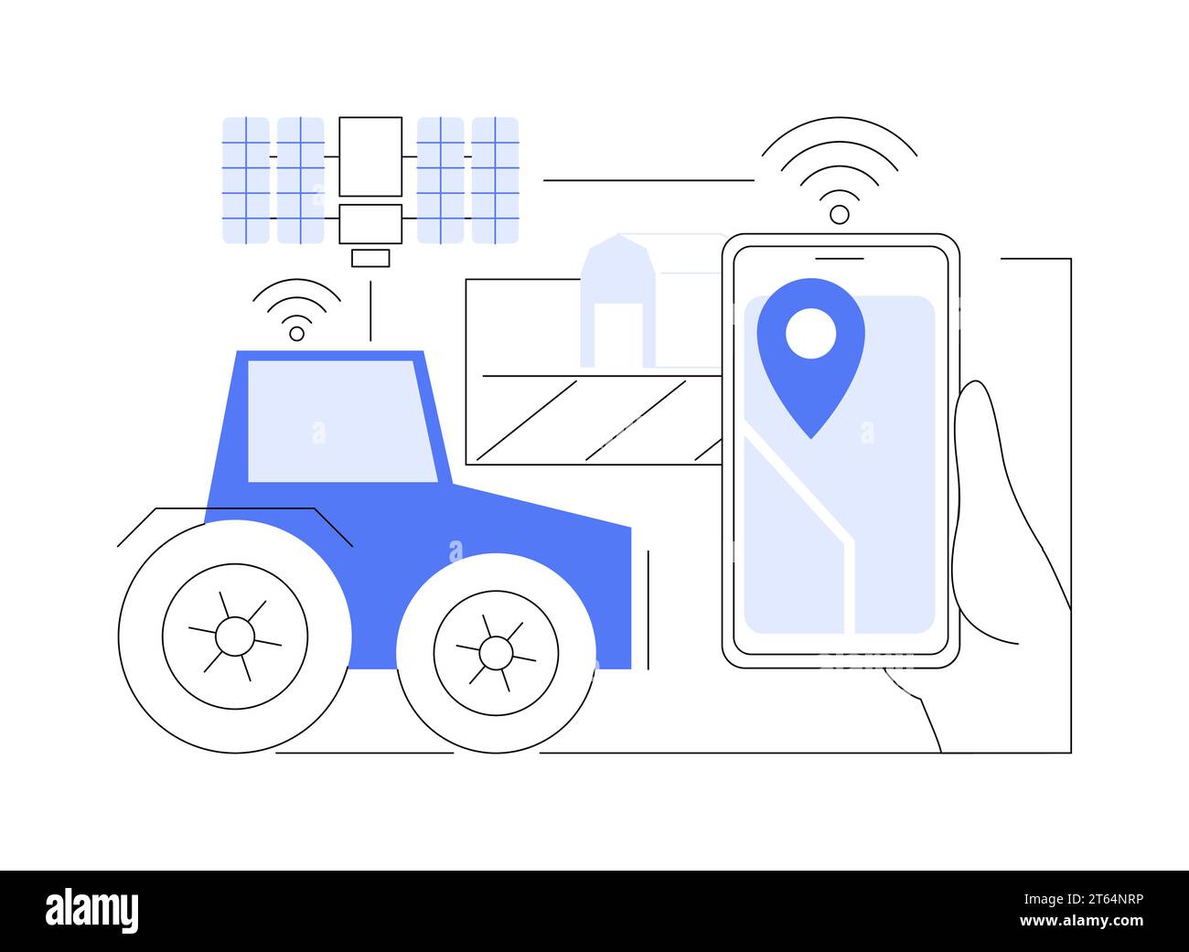 Remote machine navigation isolated cartoon vector illustrations Stock ...