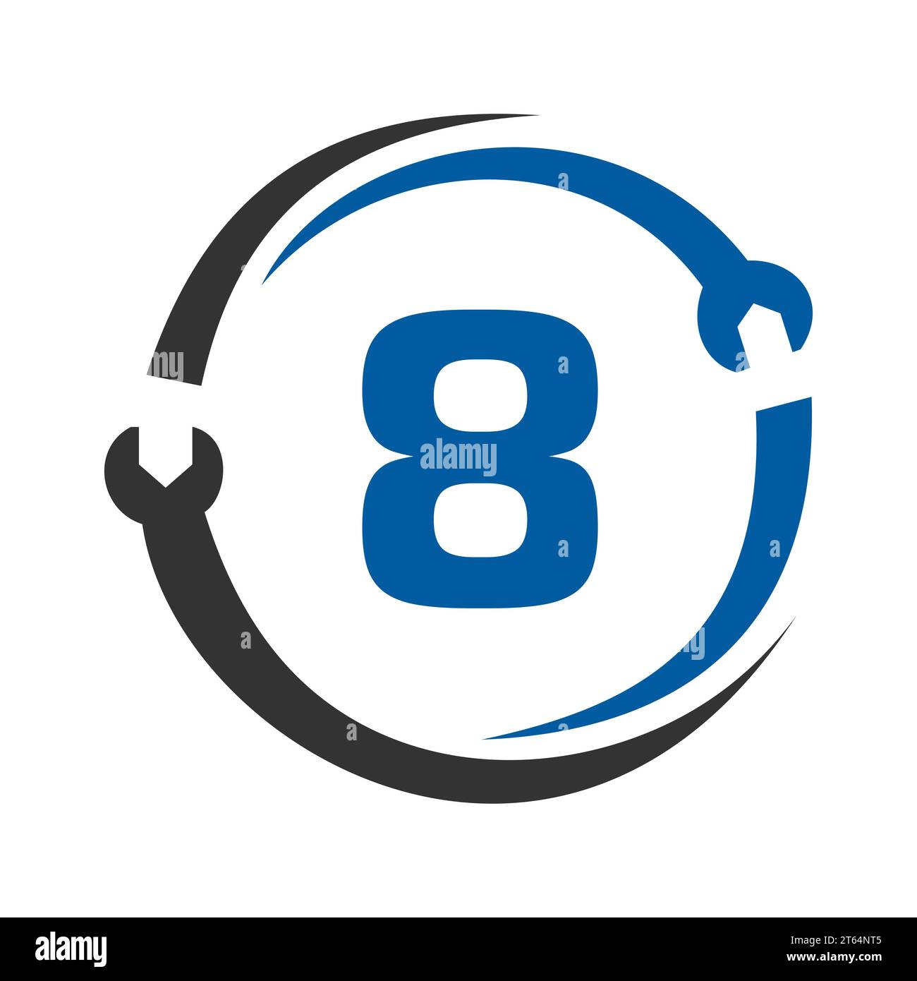 Letter 8 Repair Logo. Home Services Tool, Car Repair Logo Template For ...