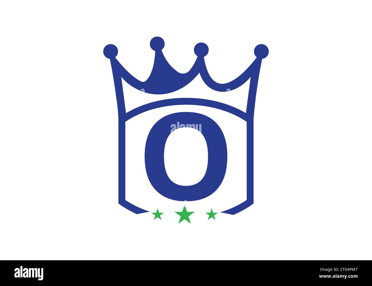 Letter O king crown Design Vector Template. letter logo icon design ...