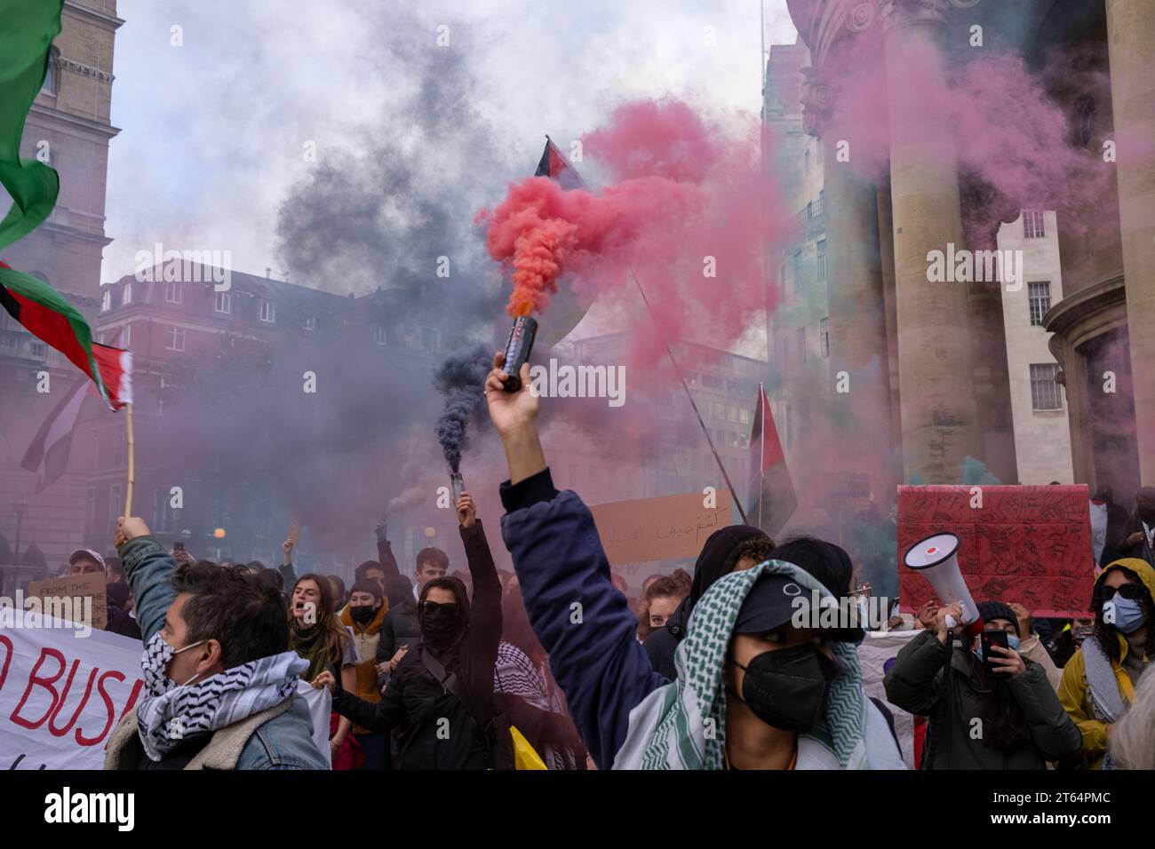 Thousands march through Central London in protest at military action by ...