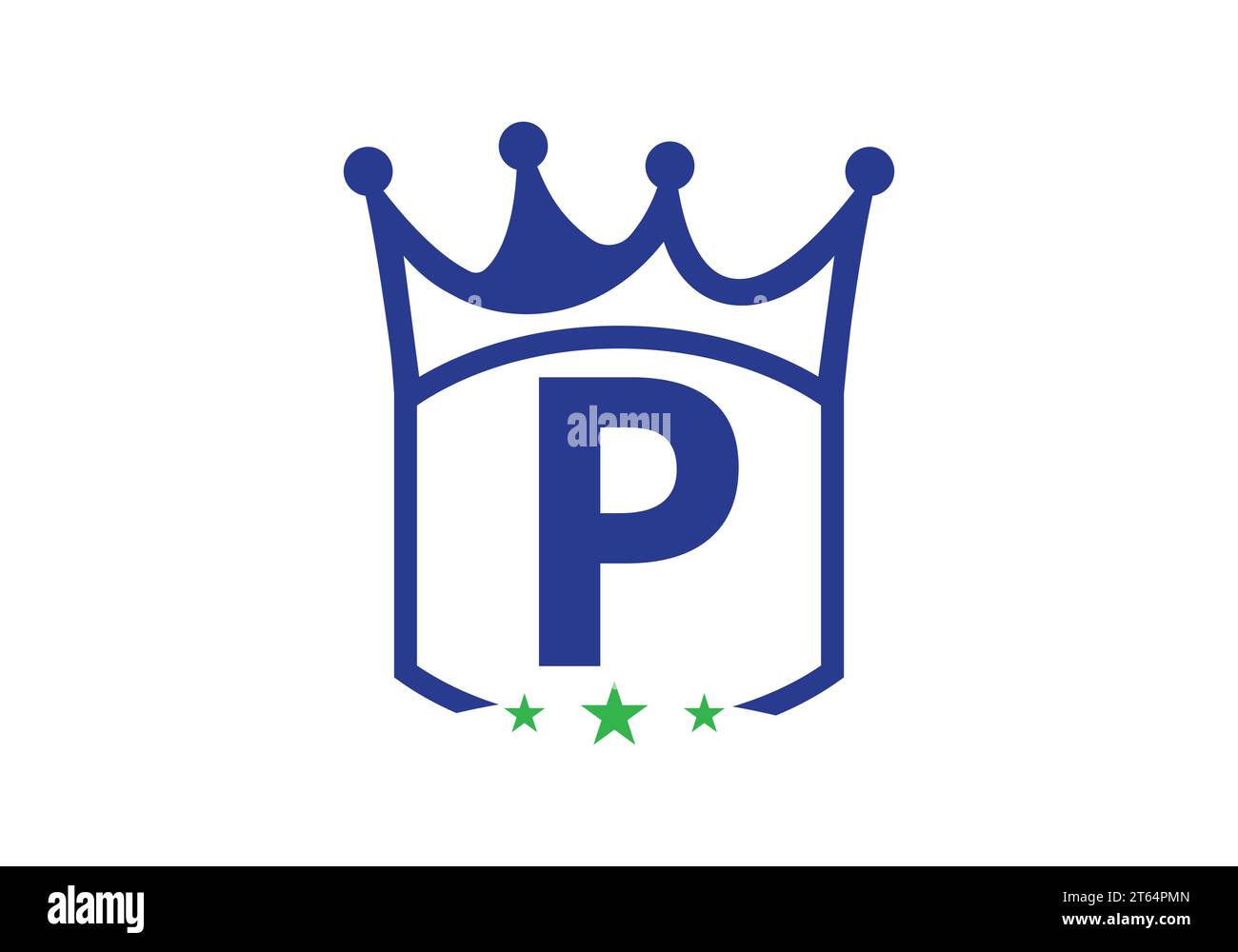 Letter P king crown Design Vector Template. letter logo icon design ...