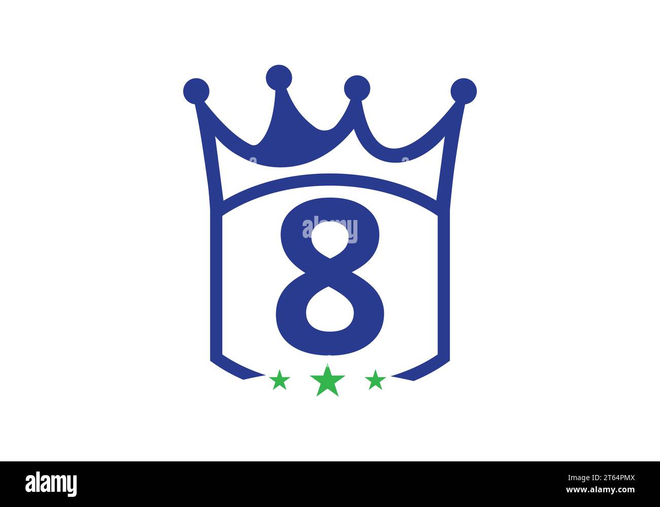 Letter 8 king crown Design Vector Template. letter logo icon design ...