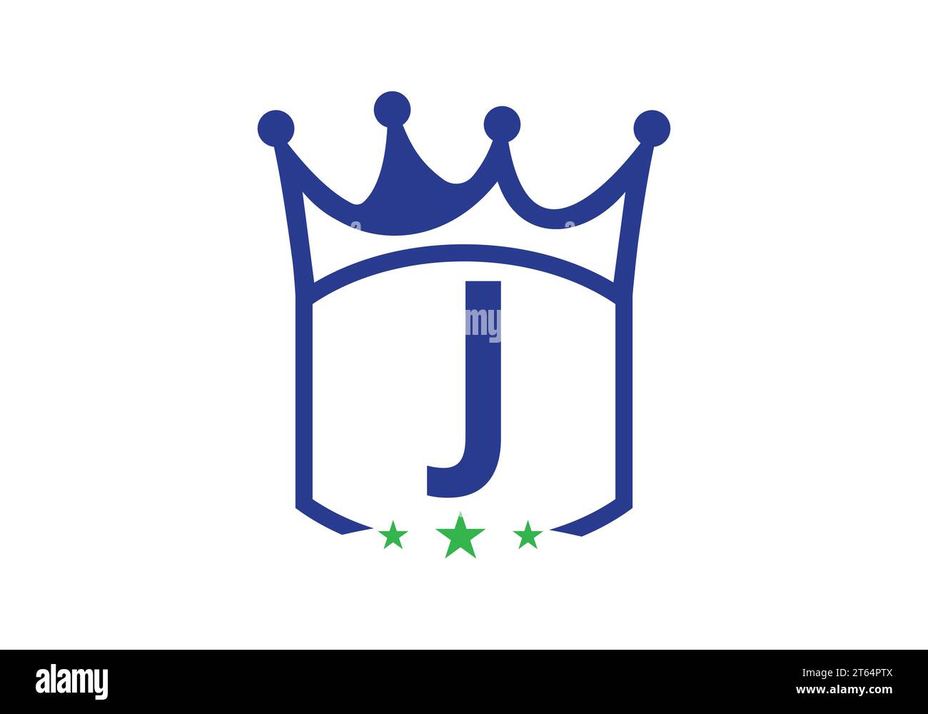 Letter J king crown Design Vector Template. letter logo icon design ...