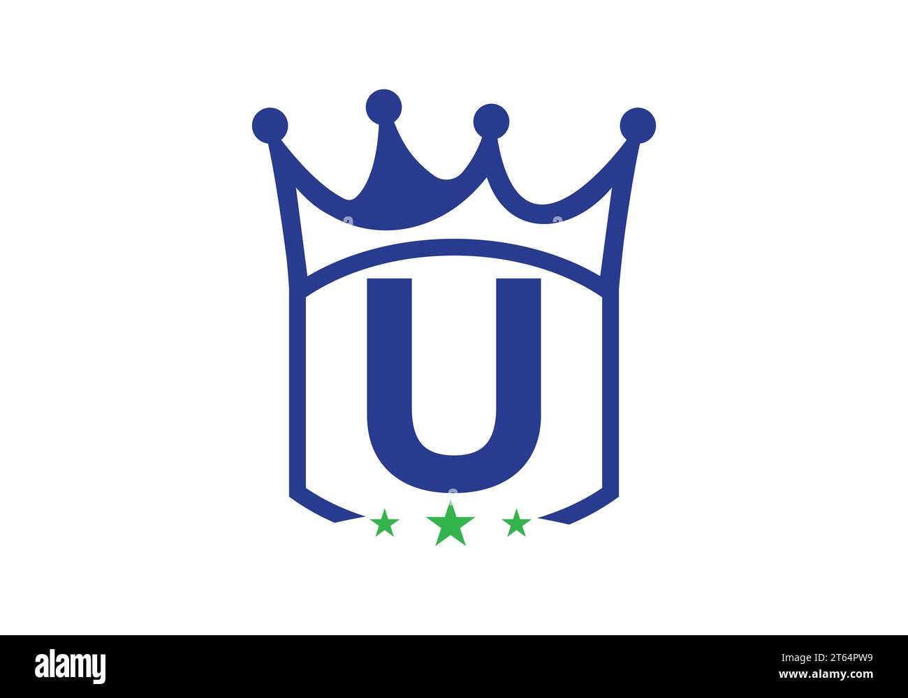 Letter U king crown Design Vector Template. letter logo icon design ...