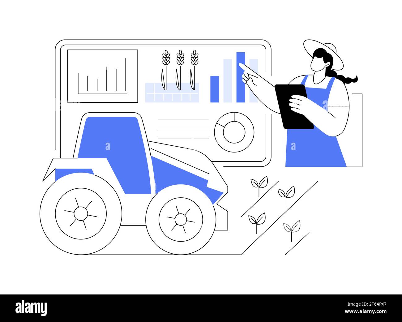 Analytics For Crop Yield Forecast Isolated Cartoon Vector Illustrations Stock Vector Image And Art