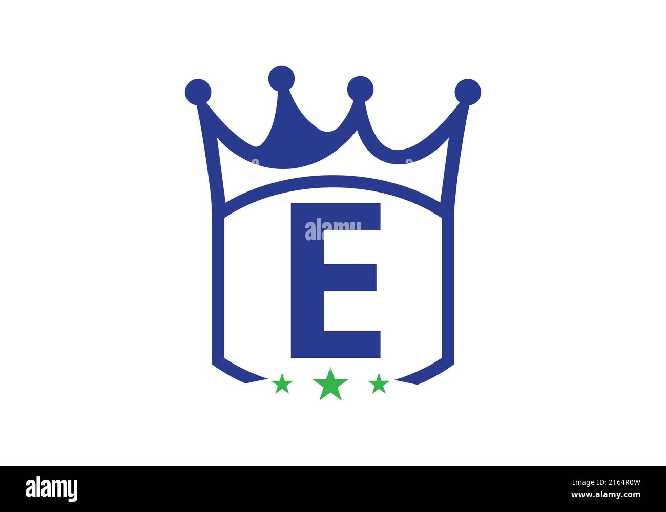 Letter E king crown Design Vector Template. letter logo icon design ...