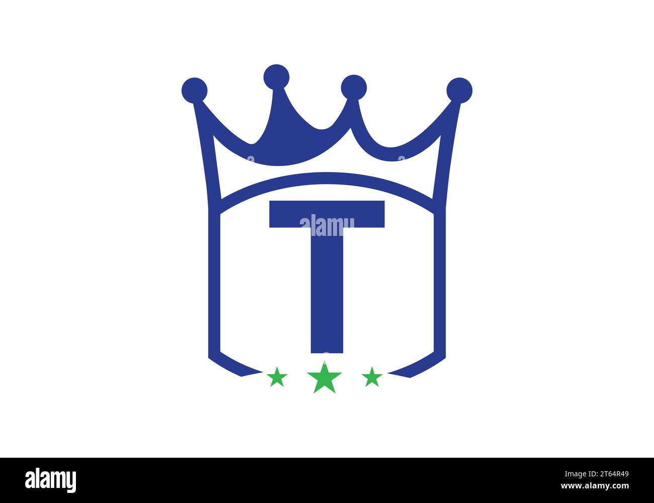 Letter T king crown Design Vector Template. letter logo icon design ...