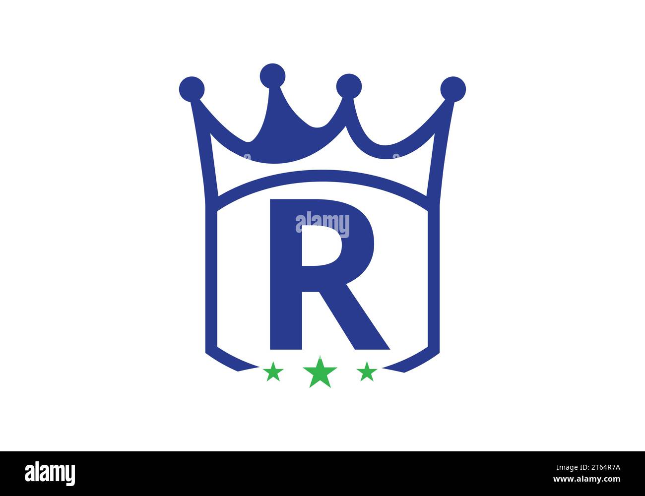 Letter R king crown Design Vector Template. letter logo icon design ...