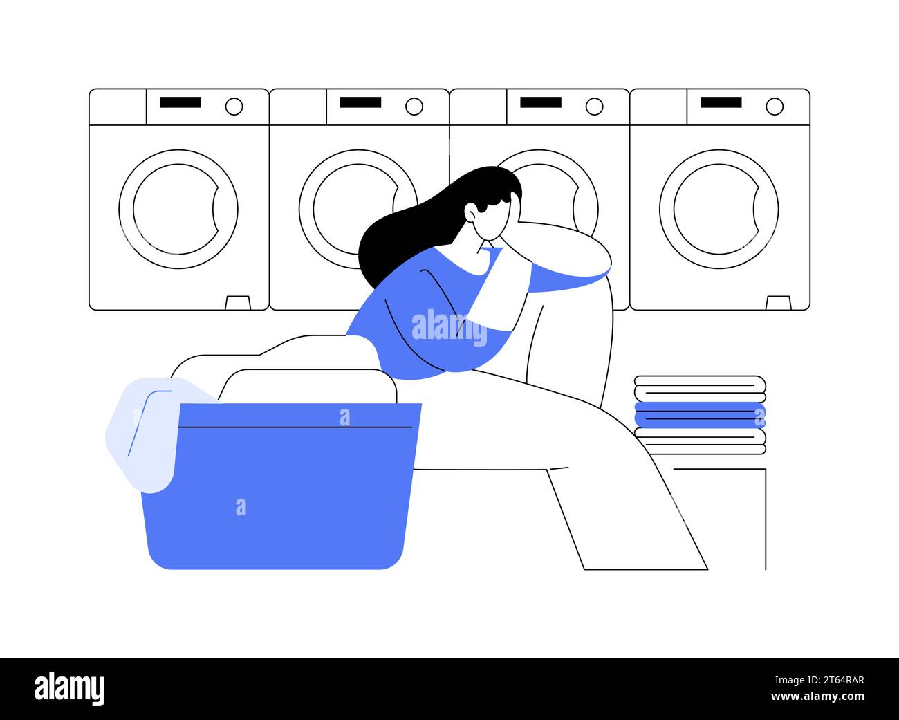 Automatic laundry isolated cartoon vector illustrations Stock Vector ...