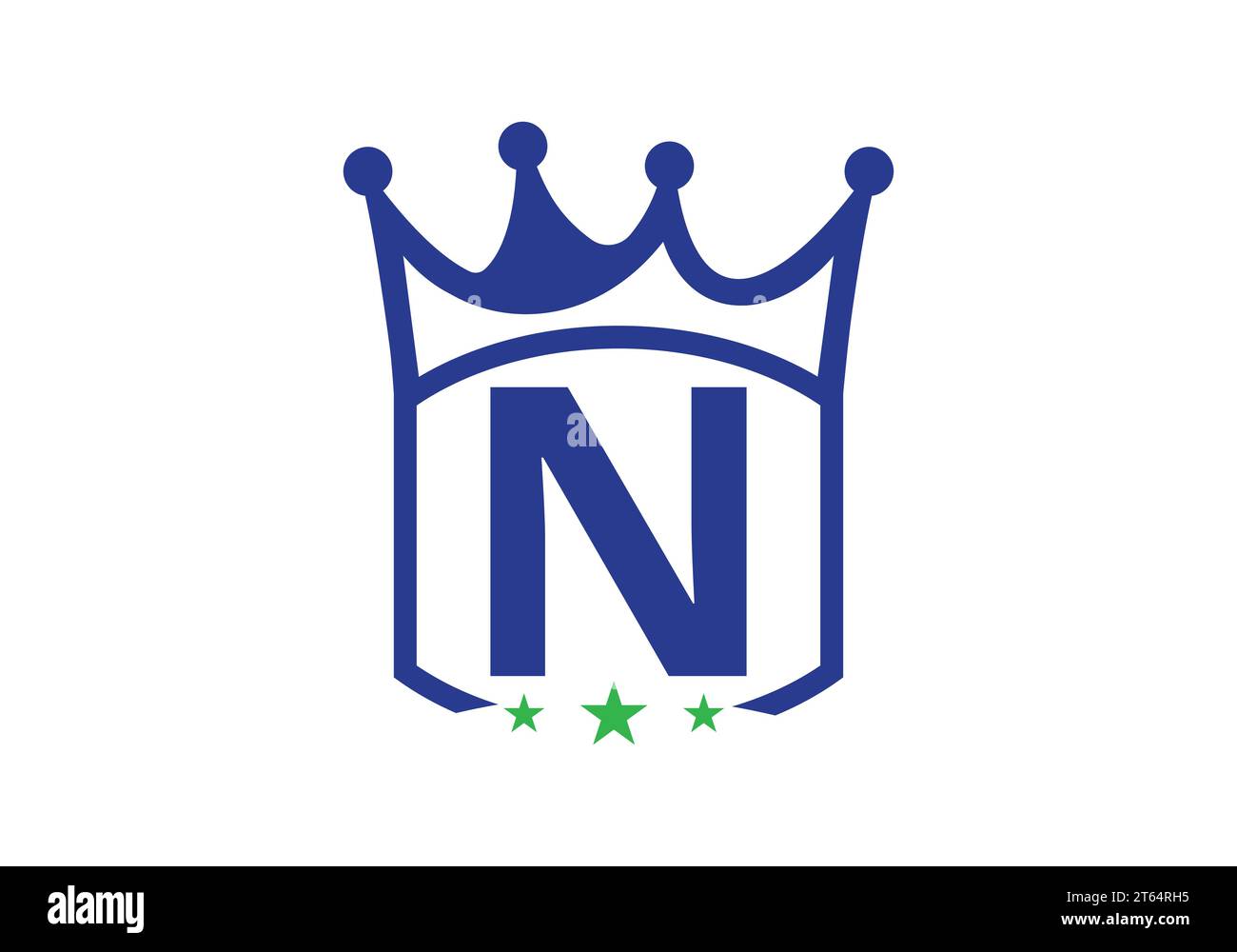 Letter N king crown Design Vector Template. letter logo icon design ...