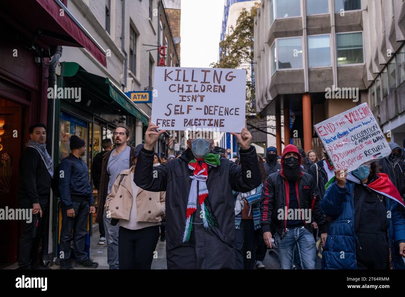 Thousands march through Central London in protest at military action by ...