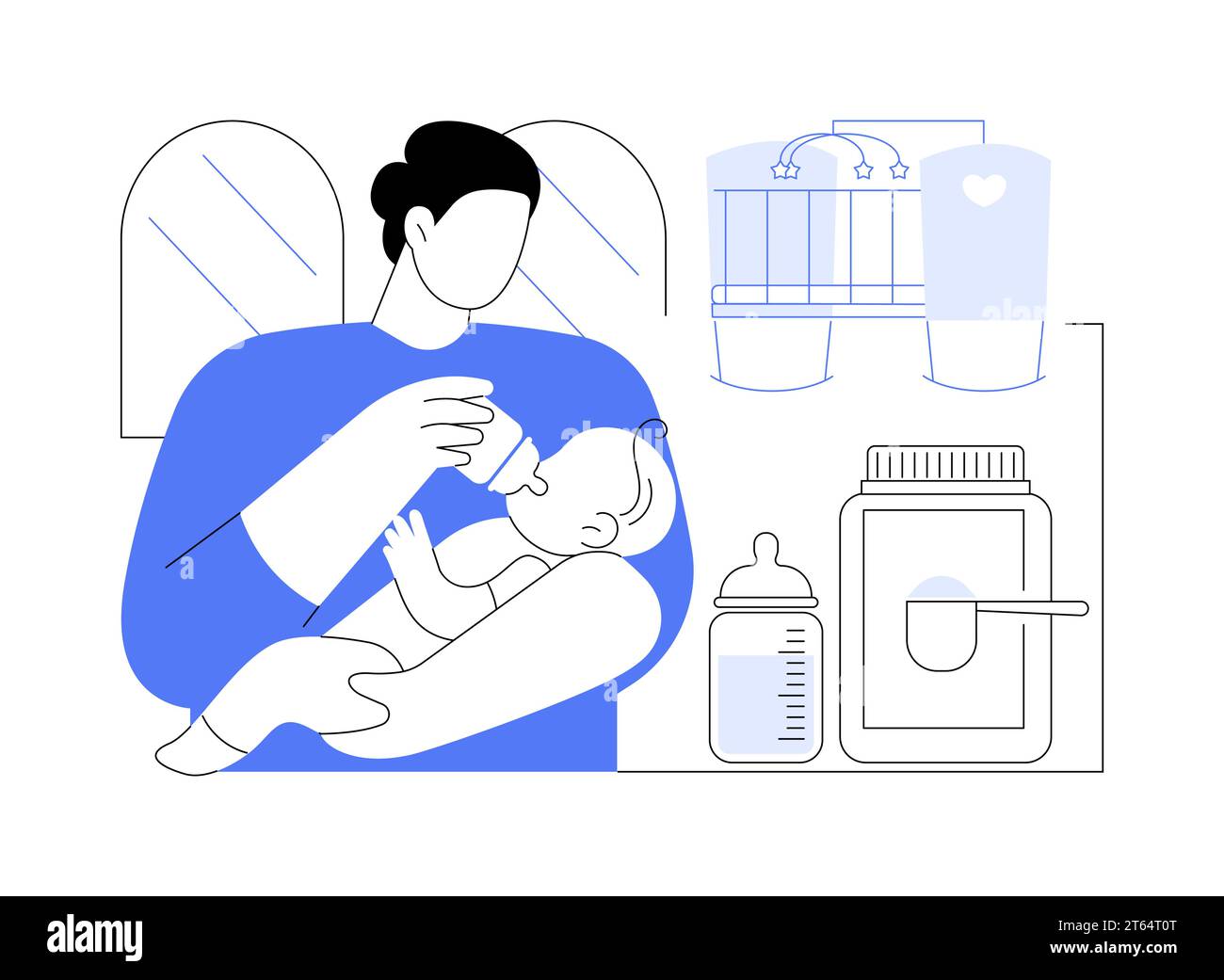 Feeding a baby isolated cartoon vector illustrations Stock Vector Image ...