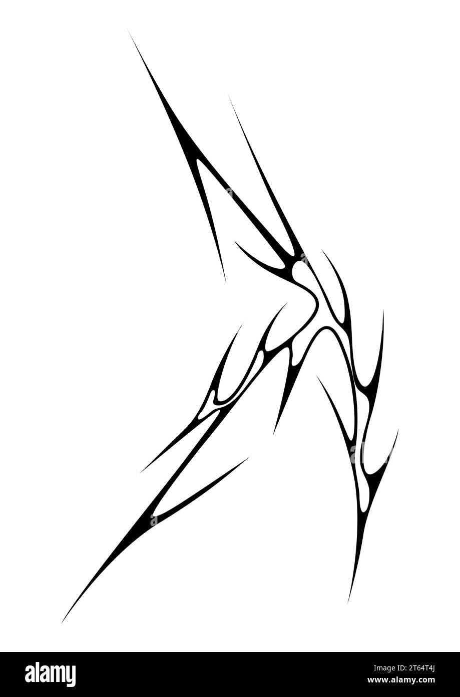 Cyber sigilism design. Neo tribal gothic style tattoo Stock Vector ...