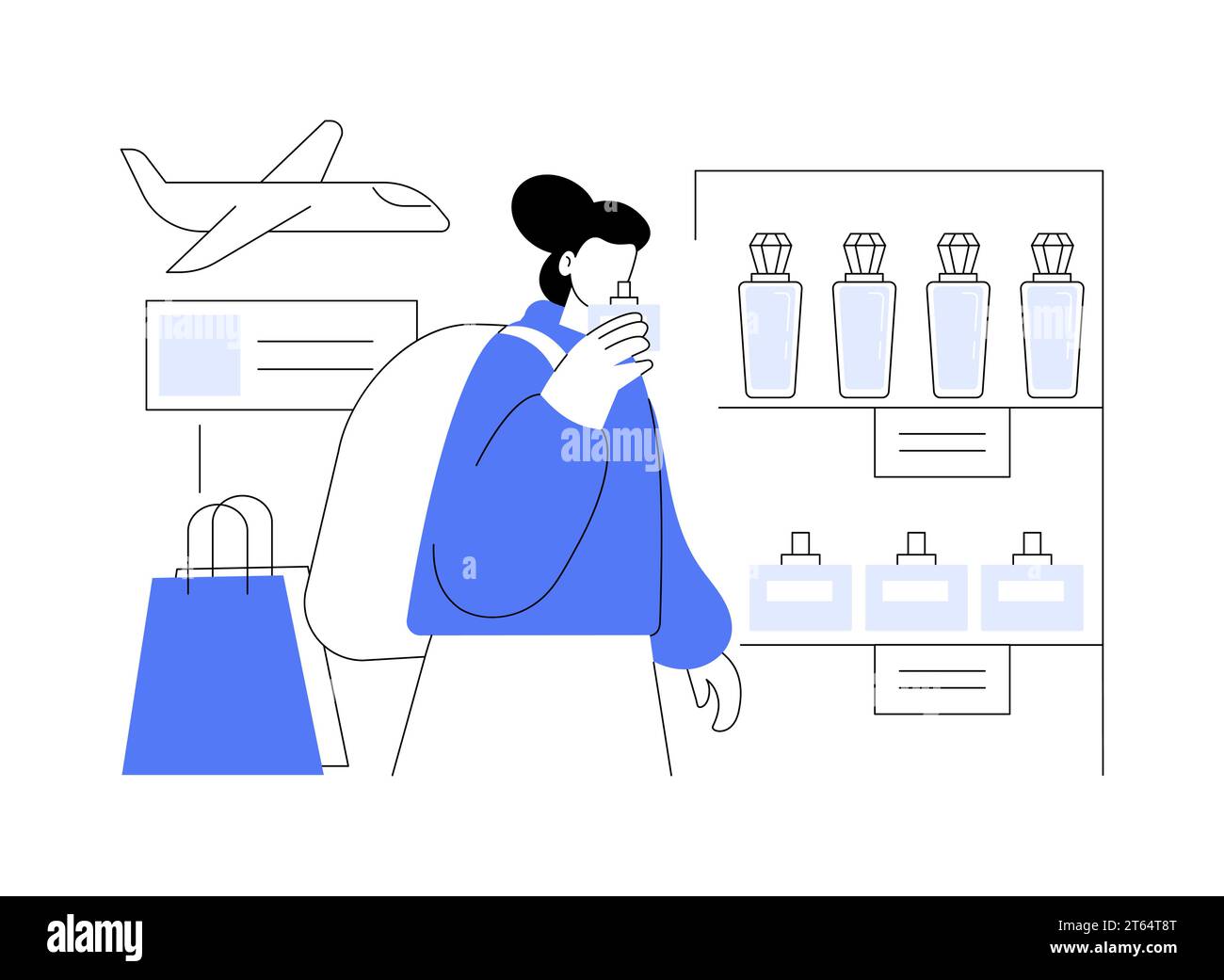 Duty free isolated cartoon vector illustrations Stock Vector Image ...
