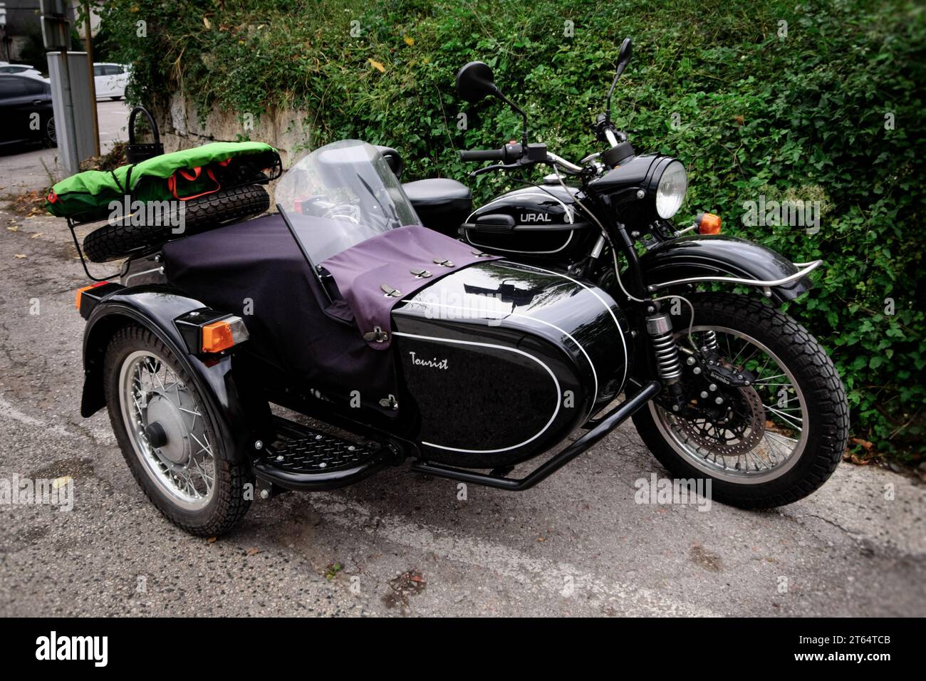 Ural Sidecar Tourist, Visegrad, Bosnia and Herzegovina Stock Photo - Alamy