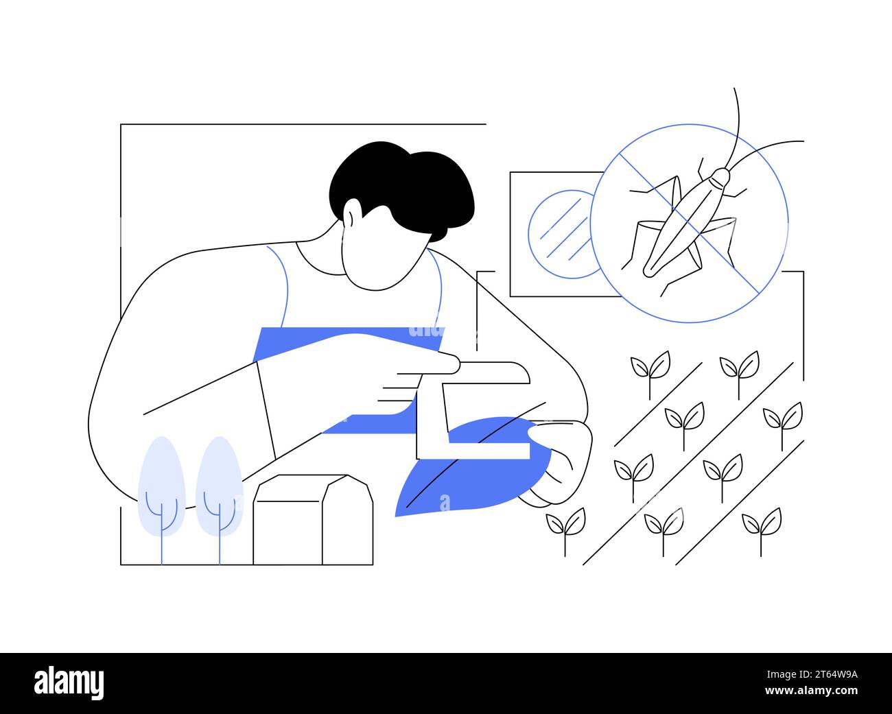 Integrated pest management abstract concept vector illustration Stock ...