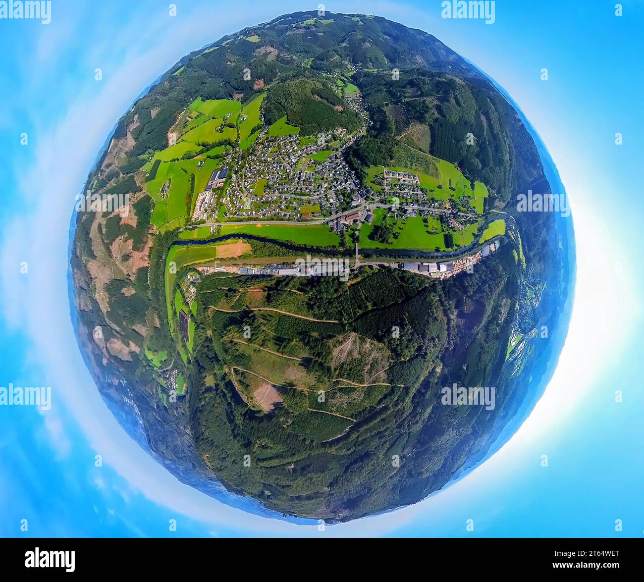 Aerial camera shot forest road hi-res stock photography and images - Alamy