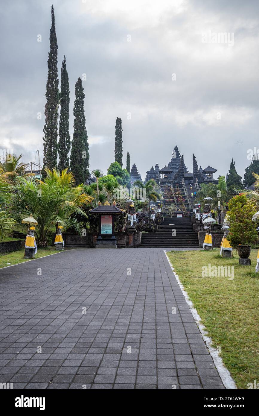 The Besakih temple on the Agung volcano. The holiest and most important ...
