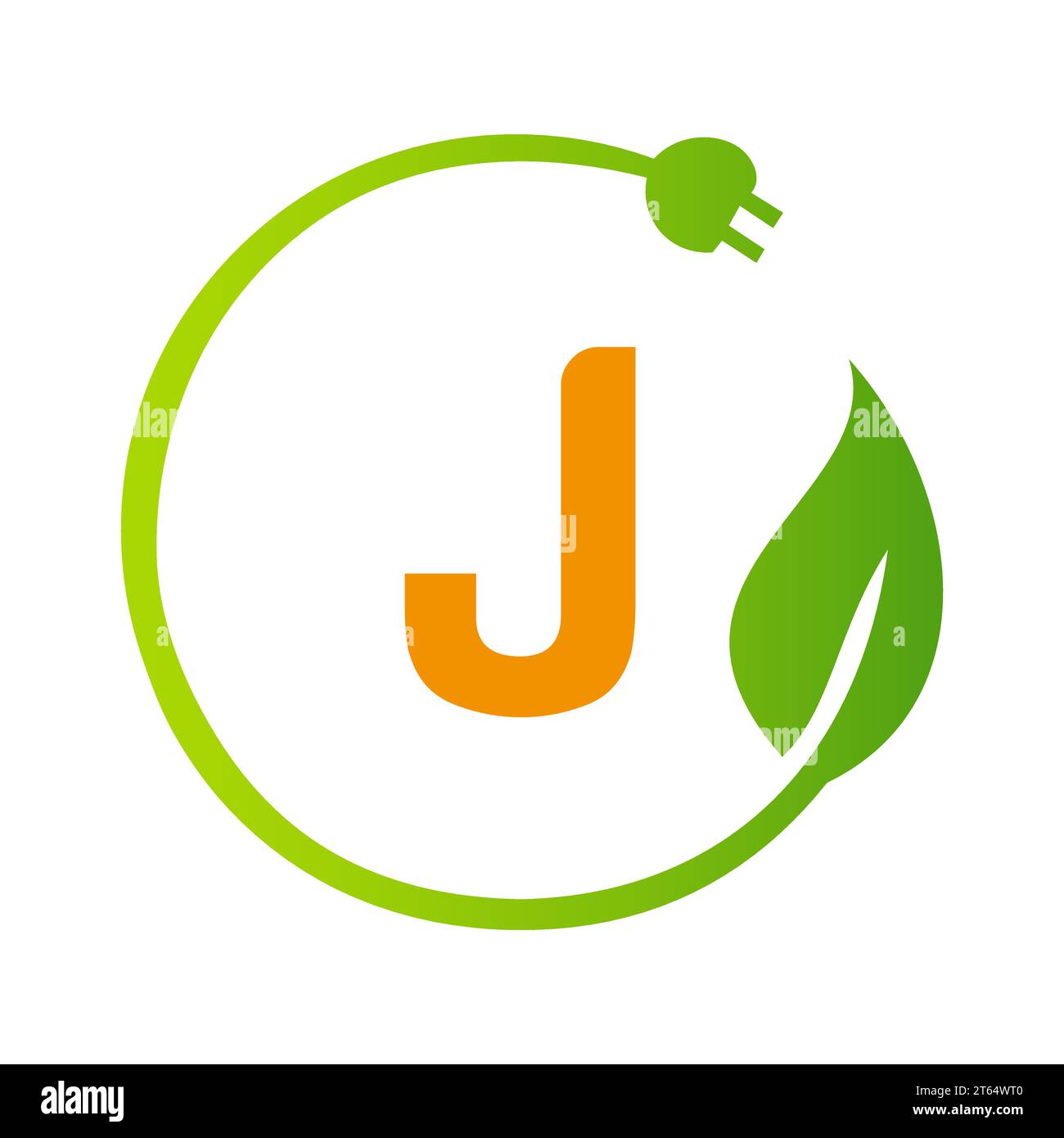 Letter J Green Energy Electrical Plug Logo Template. Electrical Plug ...