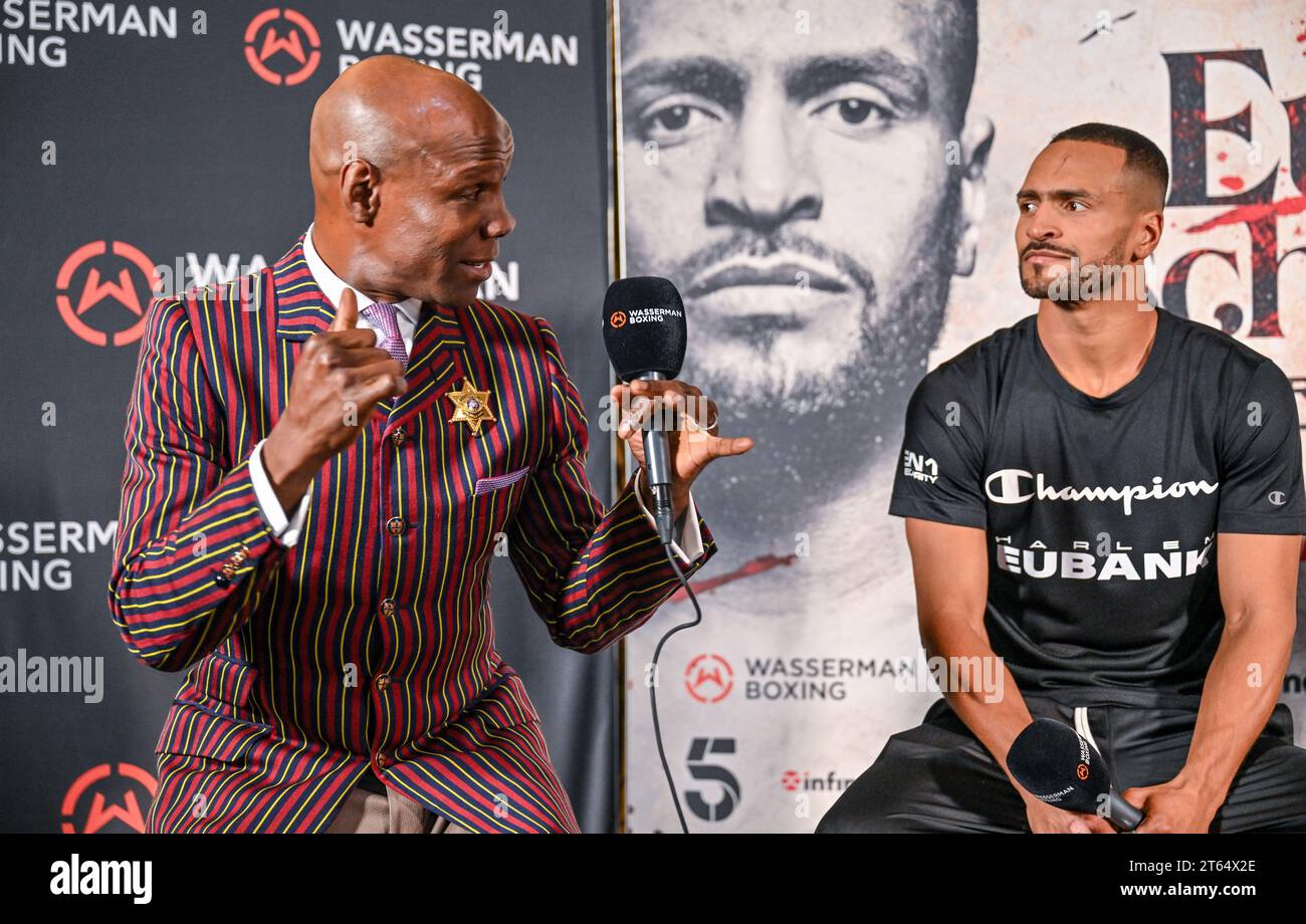 Brighton, UK. 08th Nov, 2023. Chris Eubank (L) talks about his Nephew ...