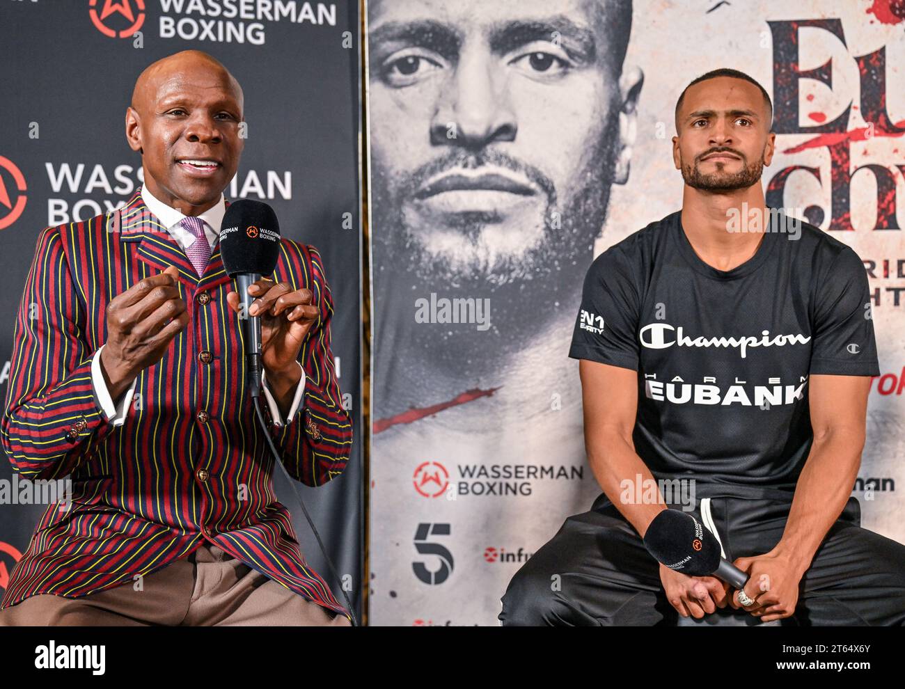 Brighton, UK. 08th Nov, 2023. Chris Eubank (L) talks about his Nephew ...