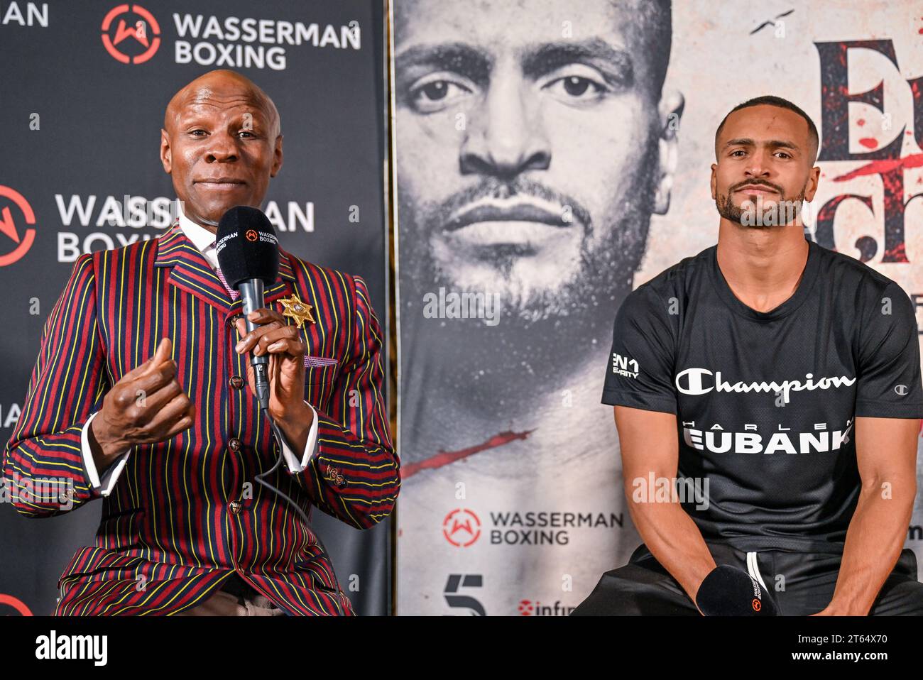 Brighton, UK. 08th Nov, 2023. Chris Eubank (L) talks about his Nephew ...