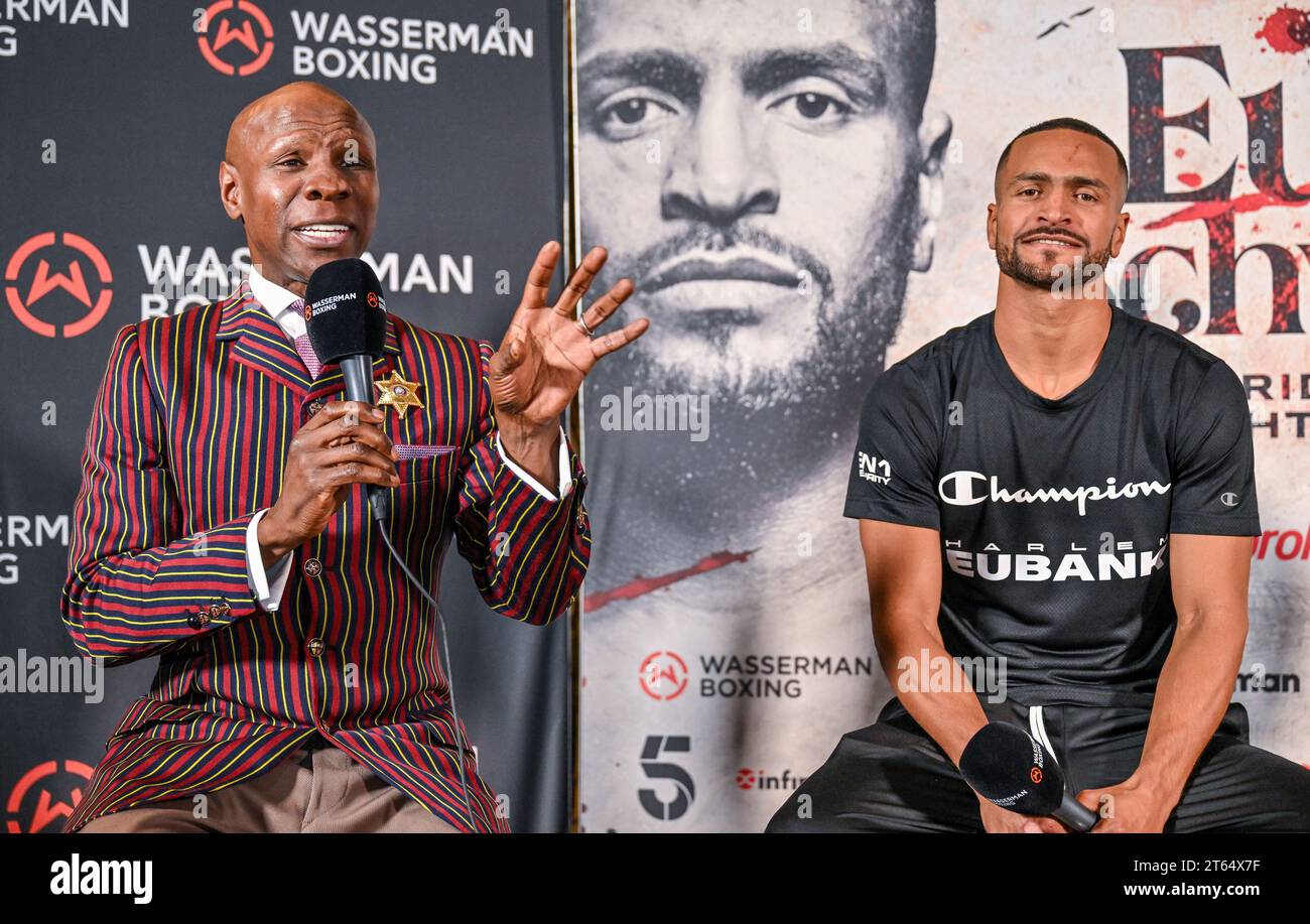 Brighton, UK. 08th Nov, 2023. Chris Eubank (L) talks about his Nephew ...