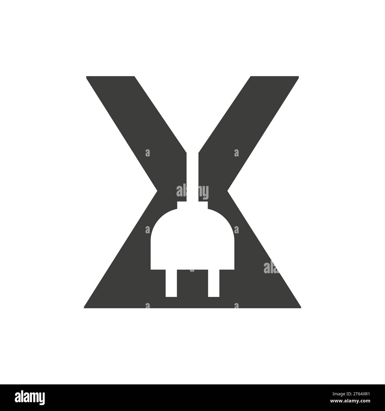 Letter X Electricity or Electrical Logo Concept with Electric Plug ...