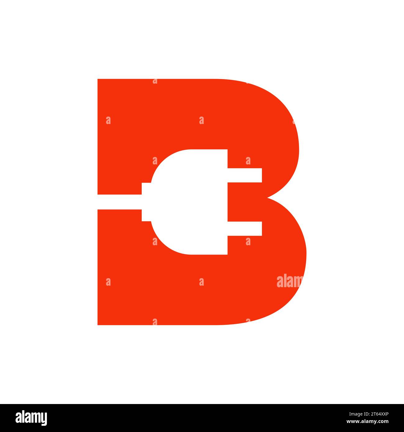 Letter B Electricity or Electrical Logo Concept with Electric Plug ...