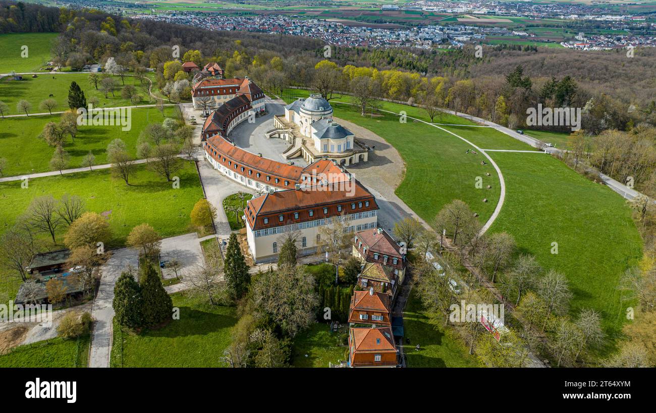 Aerial view, germany, Baden-Wuerttemberg, Stuttgart of Solitude Palace ...