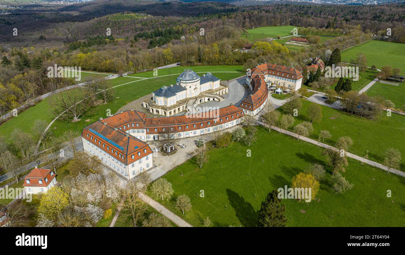 Aerial view, germany, Baden-Wuerttemberg, Stuttgart of Solitude Palace ...